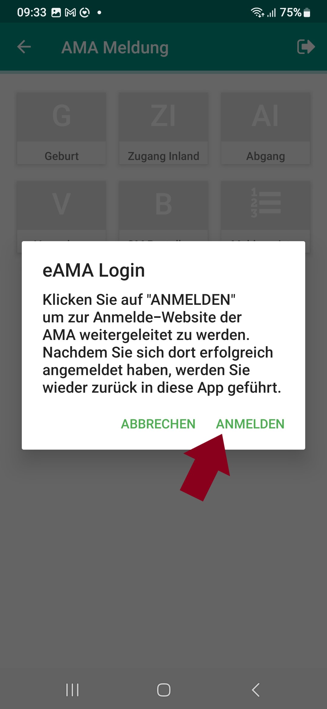 AMA Meldungen - RDV Hilfe